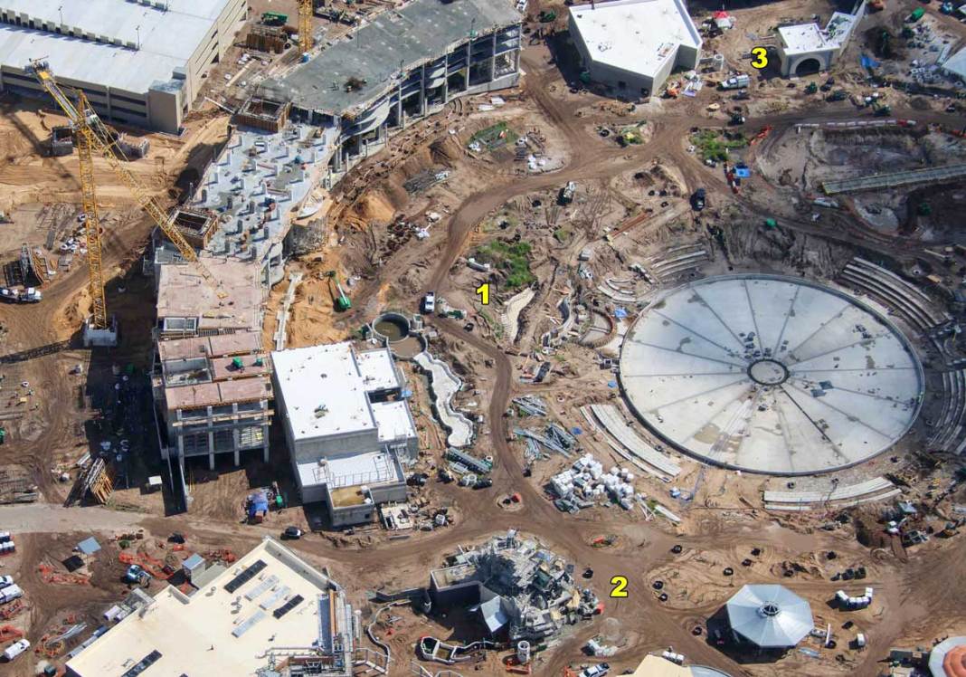 Summer construction progress at Universal Epic Universe park